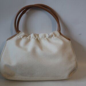 Longchamp | Bags | Authentic Womens Longchamp Cream Tan Canvas Button ...